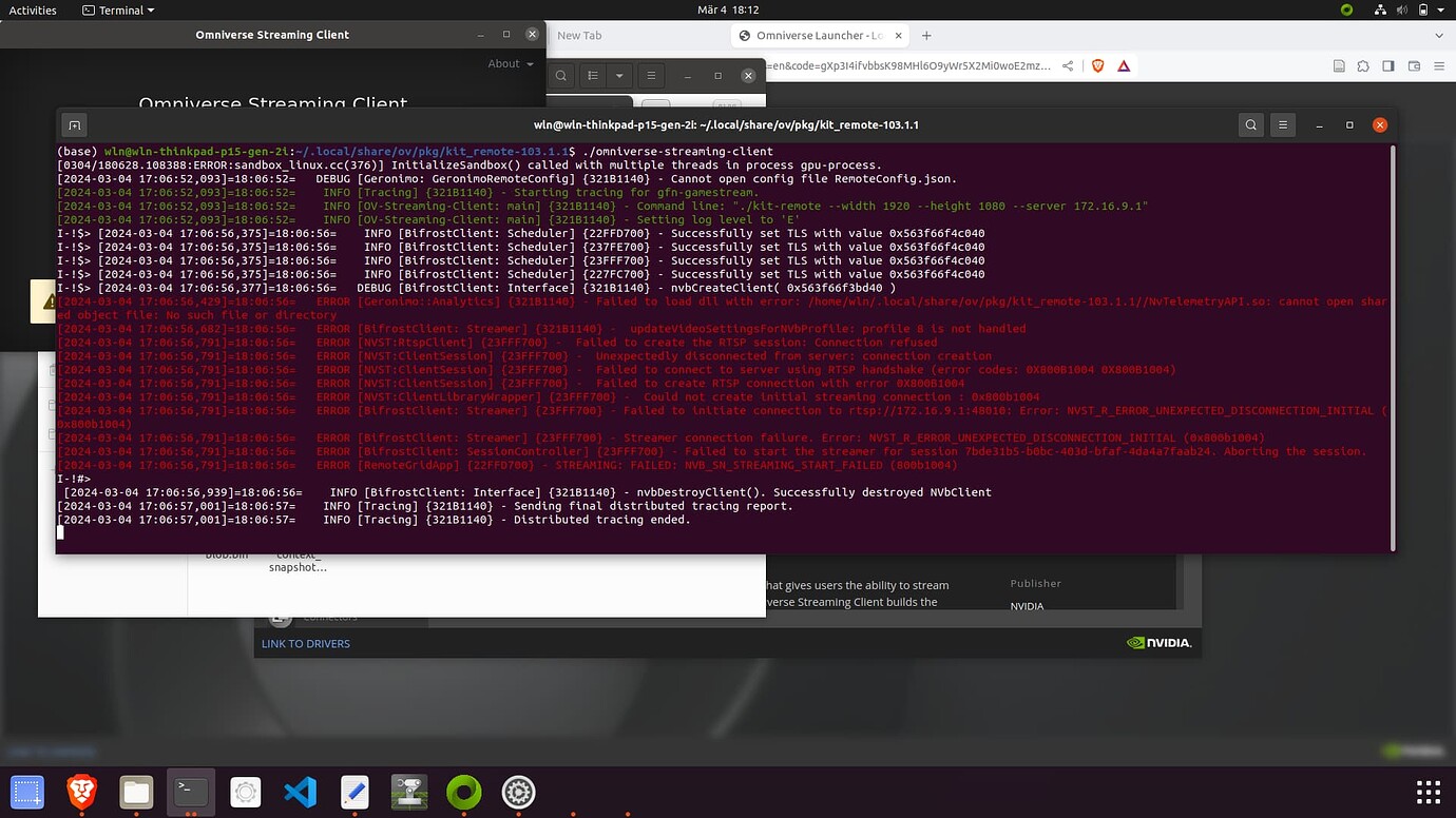 Isaac Sim via ssh and Remote Desktop Connection windows and linux(host ...