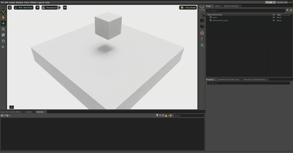 Deformable meshes don't collide with kinematics objects with surface velocity - Isaac Sim ...