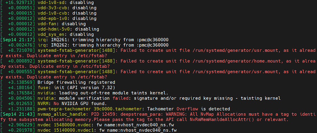 Syslog:deepstream_para: WARNING: All NvMap Allocations must have a tag to identify the subsystem ...