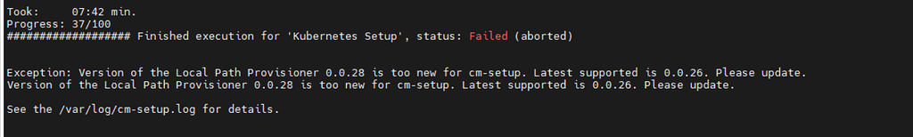 Setting up of Kubernetes using cm-kubernetes-setup is failing - Base ...