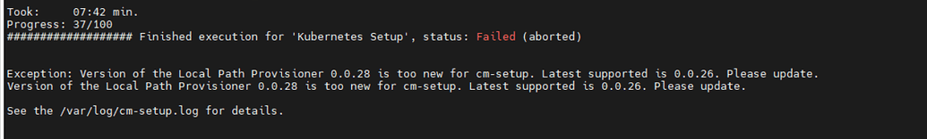 Setting up of Kubernetes using cm-kubernetes-setup is failing - Base ...