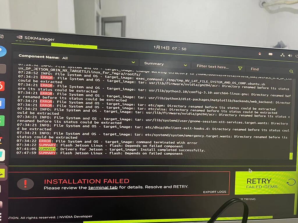Failed when flashing Orin nx firmware - Jetson Orin NX - NVIDIA Developer Forums