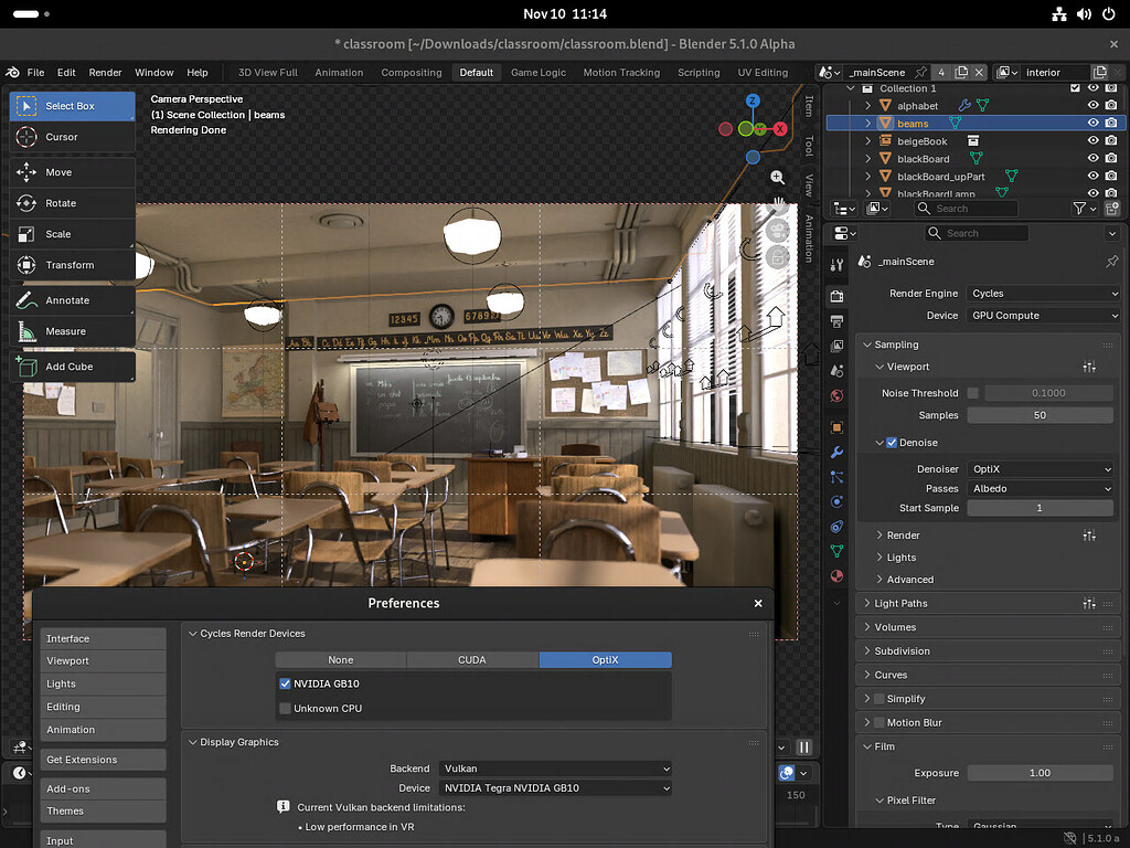 Blender 5.0 (and 5.1.0) running on GB10 with CUDA, OptiX, & Vulkan! - DGX Spark / GB10 Projects ...