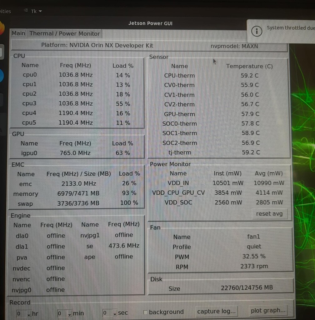 System throttled due to Over-current - Orin NX - Jetson Orin NX - NVIDIA Developer Forums