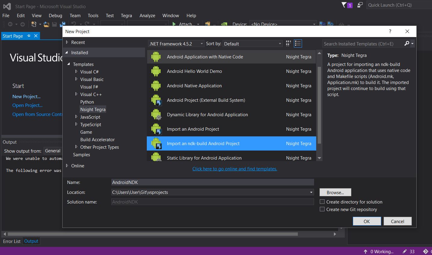 how to set paths to Android.mk and Application.mk files - Nsight Visual Studio Edition - NVIDIA ...
