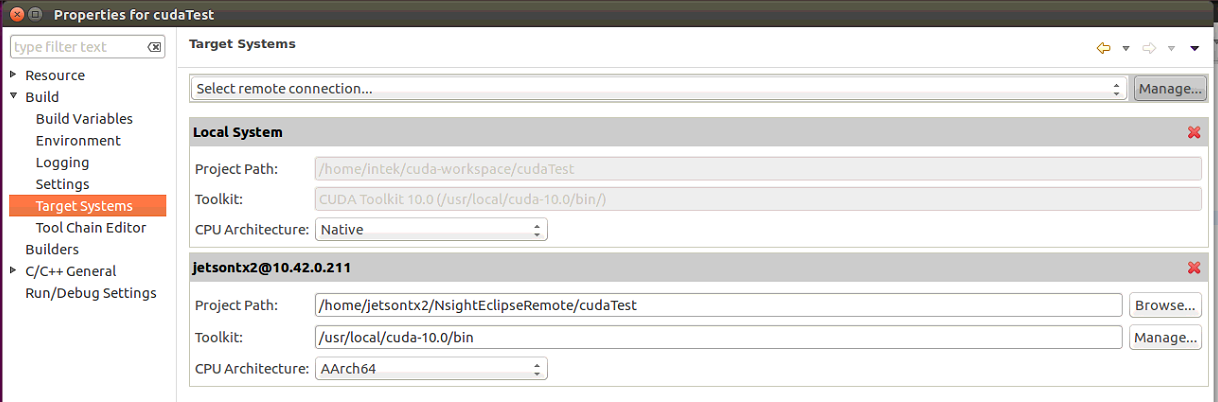 cuda remote debug error & problem creating executable - Jetson TX2 - NVIDIA Developer Forums