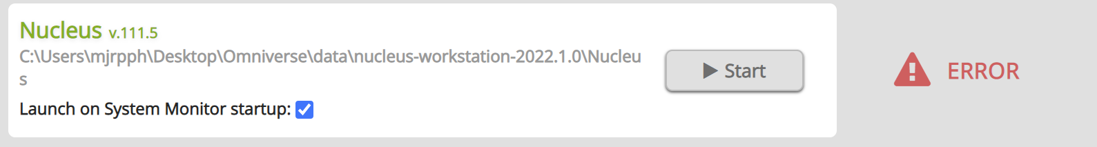 Nucleus Won't start - Nucleus Workstation - NVIDIA Developer Forums