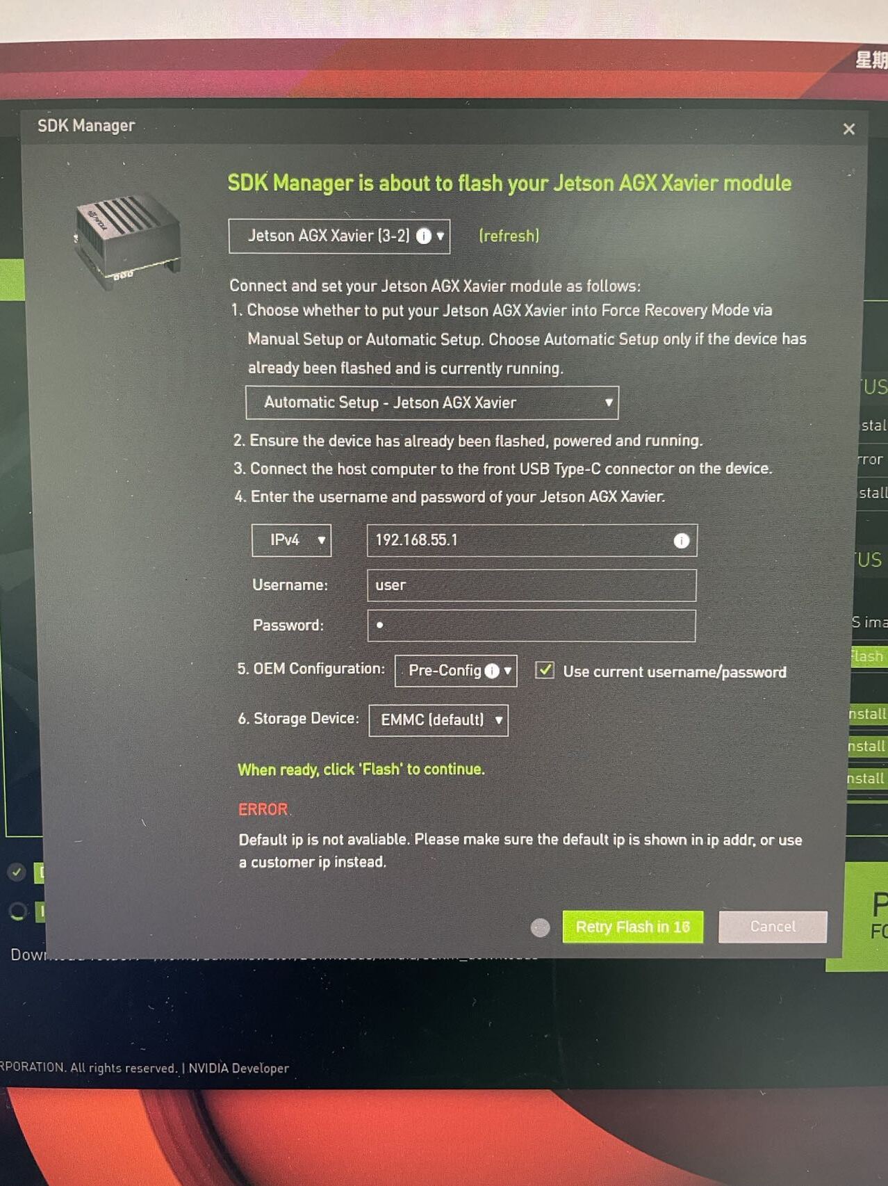NVIDIA JETSON XAVIER DEVELOPER KIT network cannot be connected, and Ethernet and WLAN cannot be ...