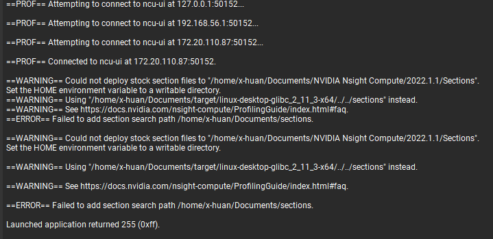 Launch In Nsight Compute Cant Deploy Stock Section Nsight Compute Nvidia Developer Forums 4306