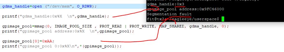 Mmap with Segmentation fault - Jetson TX2 - NVIDIA Developer Forums