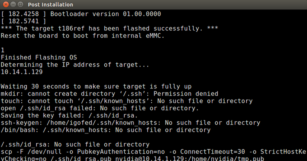 Mkdir Cannot Create Directory ssh Permission Denied Jetson TK1 
