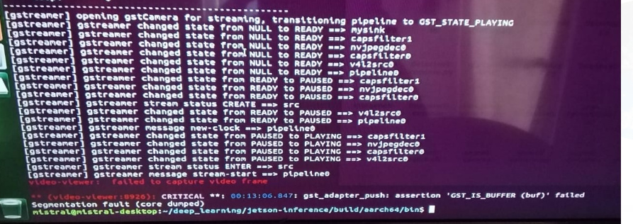 Failed to perform ros_deep_learning->detectnet due to GST_IS_BUF error - Deep Learning (Training ...