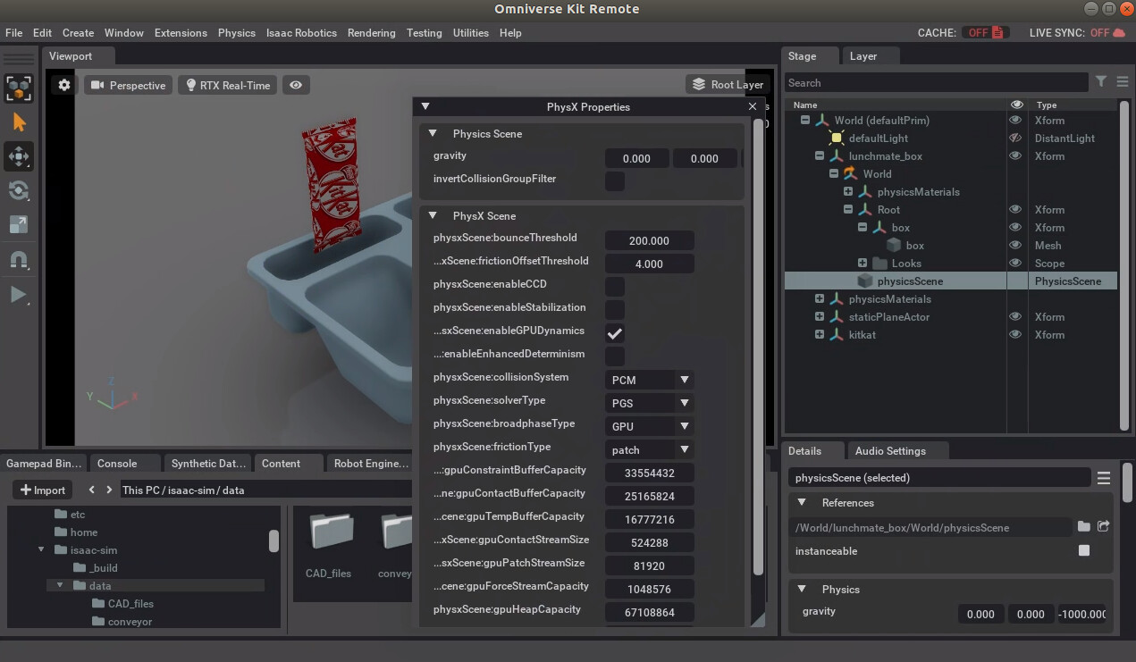 Collision physics issue - objects passing through each other and not fitting correctly - Isaac ...