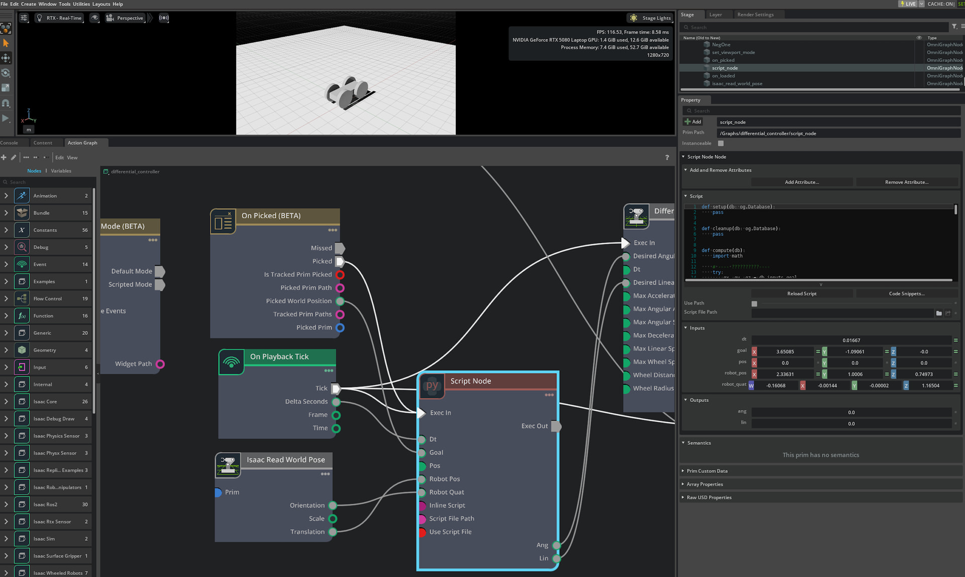 Abnormal orientation change when robot is rotating - Isaac Sim - NVIDIA Developer Forums