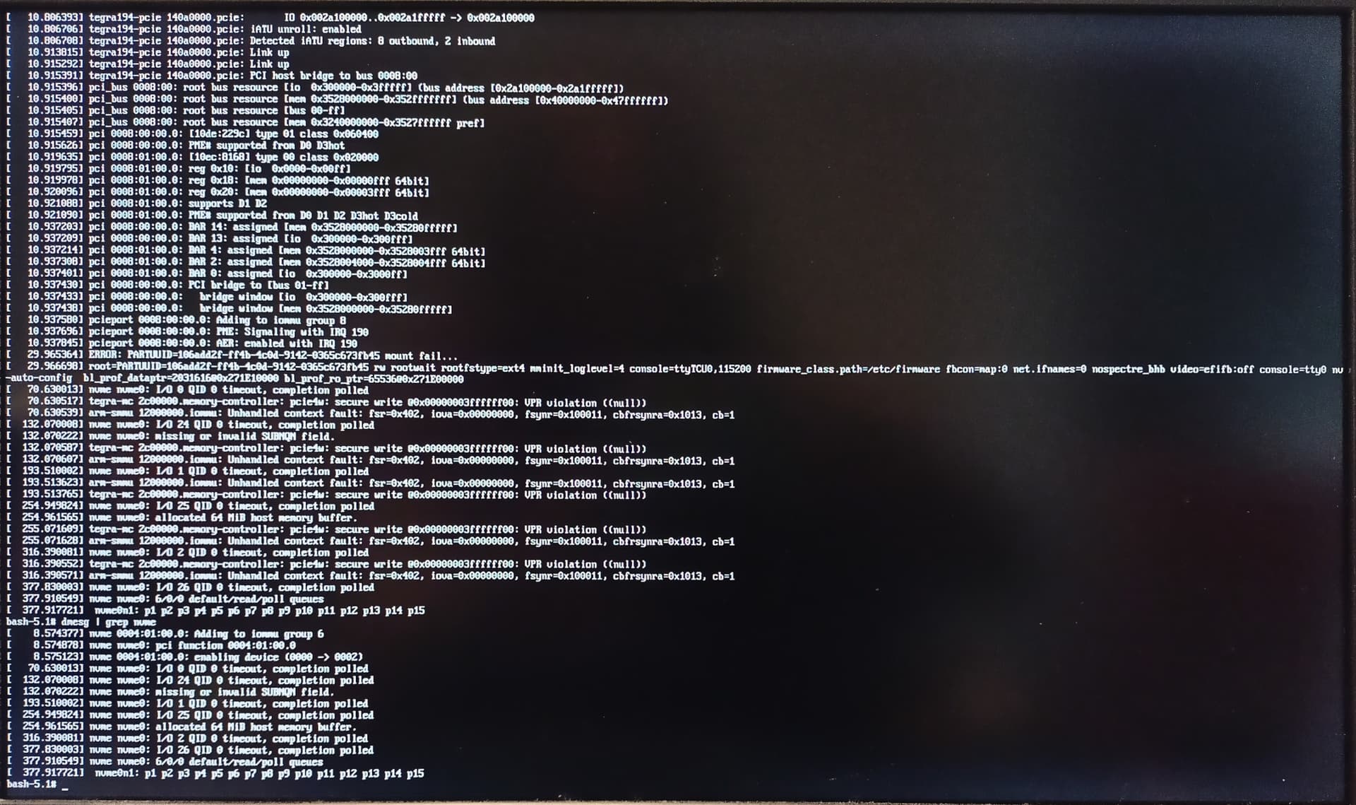 Jetson Orin Nano Fails To Mount Rootfs When Booting From Nvme Jetson Orin Nano Nvidia 