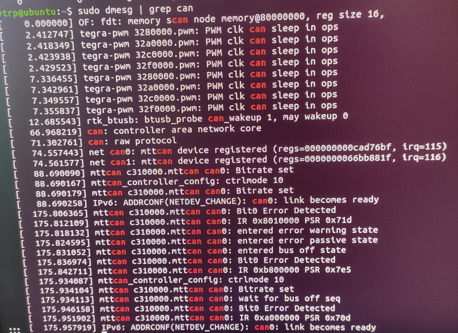 Jetson Agx Orin Dev Kit Can Error Active Jetson Agx Orin Nvidia Developer Forums