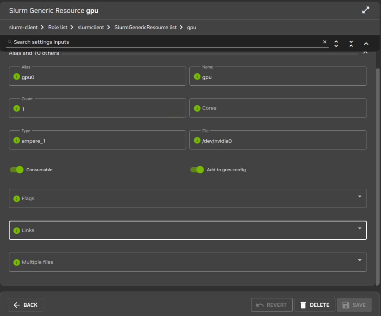 How to create different Generic Resources for GPUs in Base Command ...