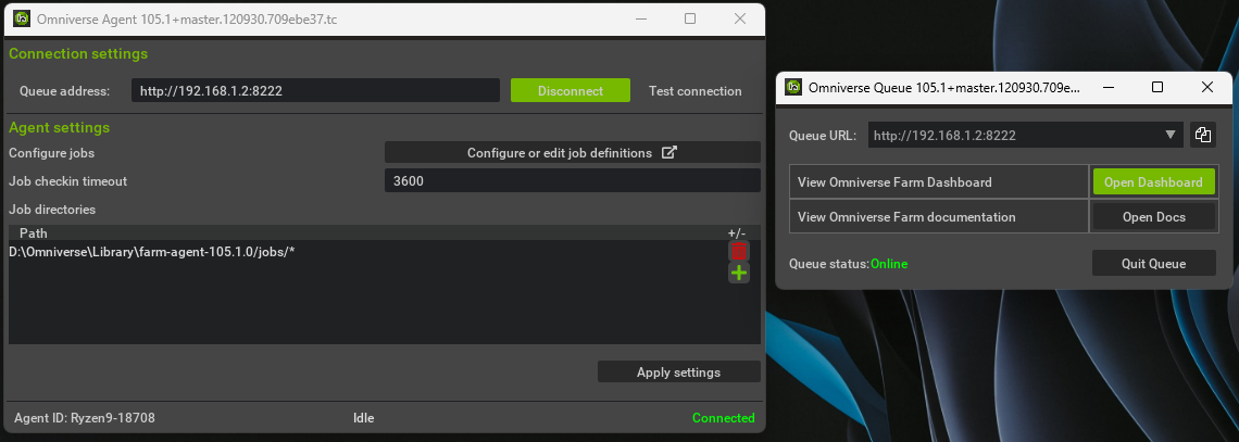 Agent in idle using Omniverse Farm - Samples & Examples - NVIDIA Developer Forums