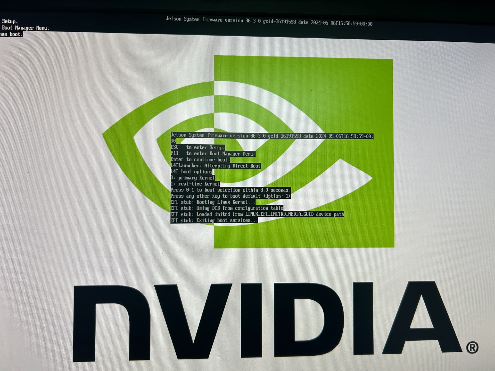 Jetson AGX Orin stuck at Boot Logo Screen - Jetson AGX Orin - NVIDIA Developer Forums