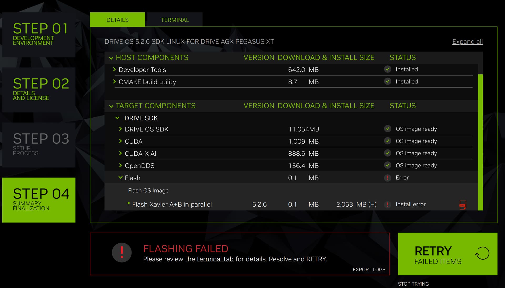 Nvidia DRIVE OS failed installation - DRIVE AGX Xavier General - NVIDIA Developer Forums