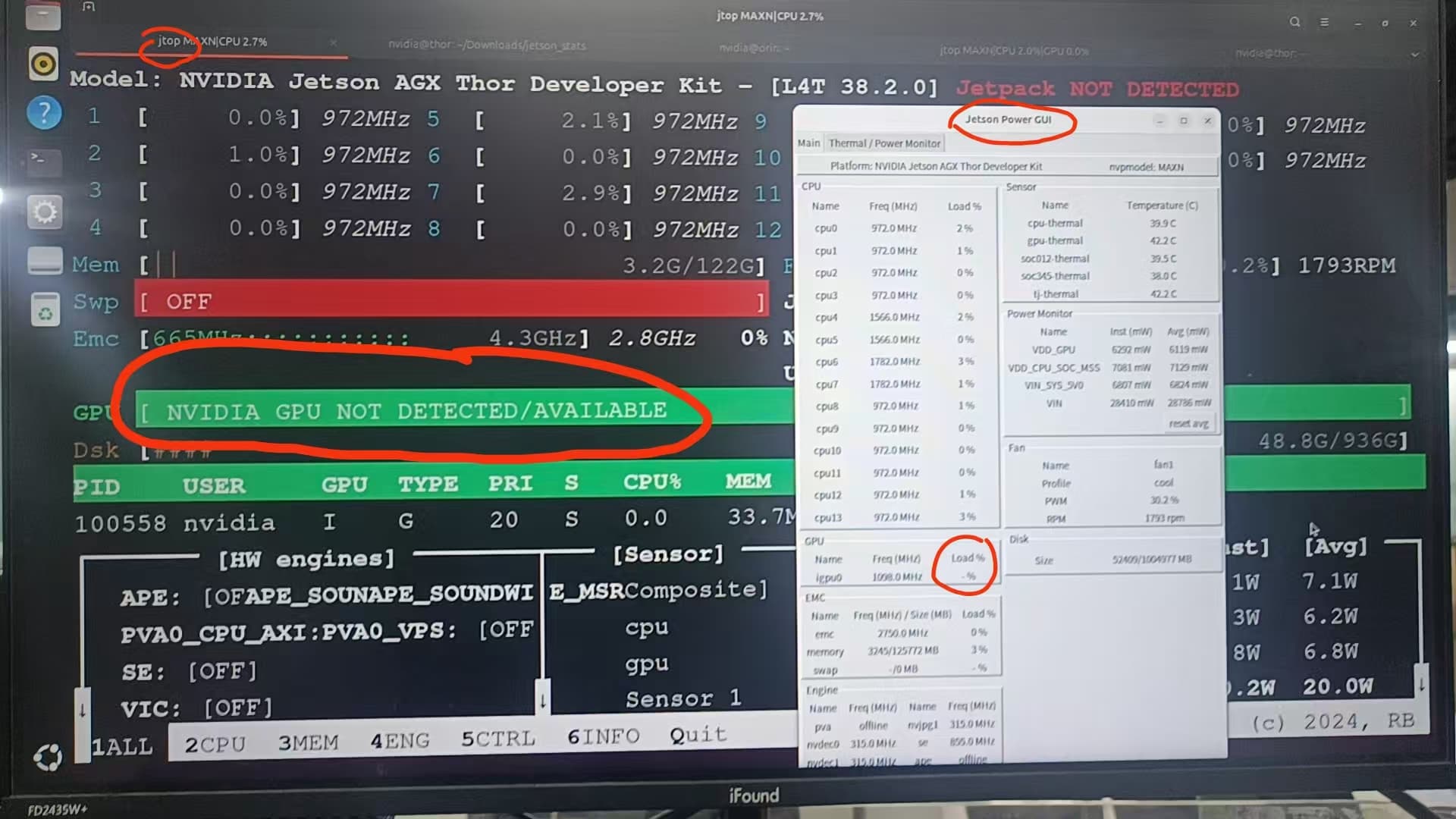 Thor GPU can not detected - Jetson Thor - NVIDIA Developer Forums