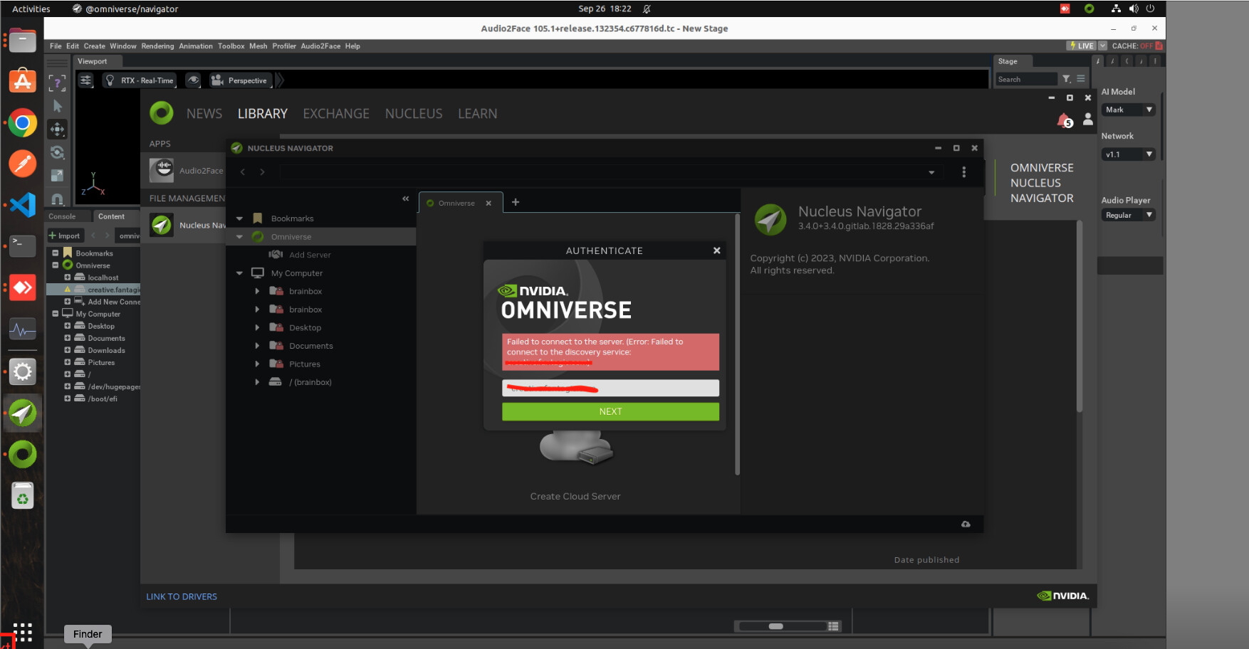Unable to Connect Hosted Nucleus Server in Audio2Face - Nucleus Workstation - NVIDIA Developer ...
