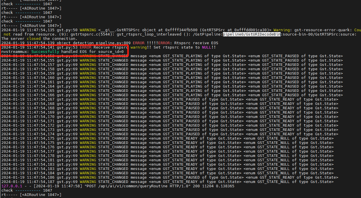 Can't set deepstream rtsp state to NULL - DeepStream SDK - NVIDIA Developer Forums