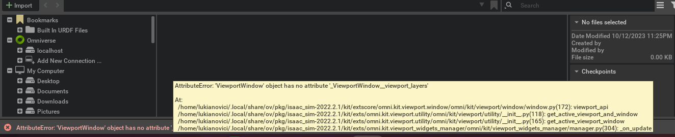 No viewport window error in isaac sim - Isaac Sim - NVIDIA Developer Forums