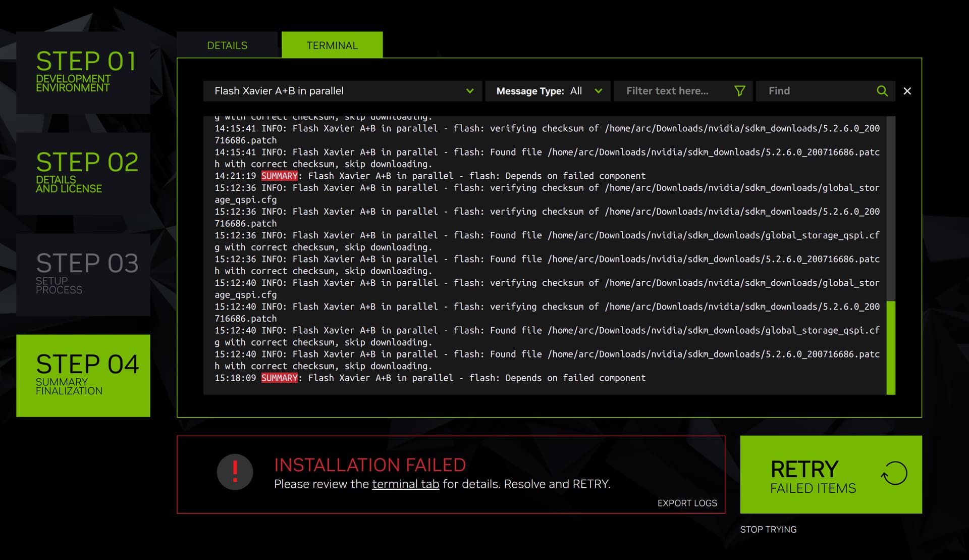 Flash Has An Error Dependency Error Drive Agx Xavier General Nvidia Developer Forums