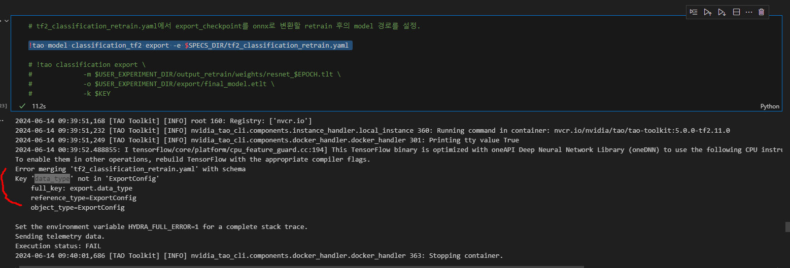 Suggestion for tao toolkit config setup error - TAO Toolkit - NVIDIA Developer Forums