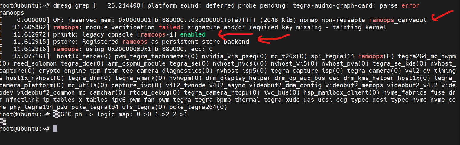 如何使能ramoops - Jetson Thor - NVIDIA Developer Forums