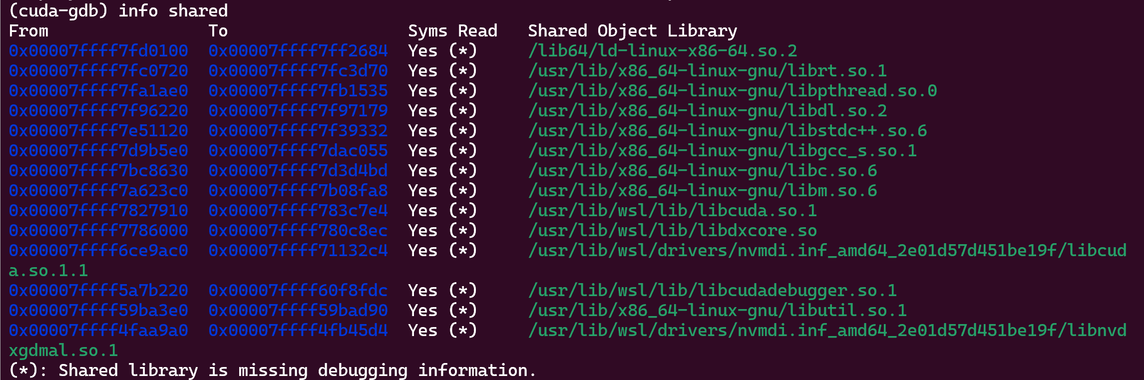 Cuda-gdb report Error under WSL2 - CUDA-GDB - NVIDIA Developer Forums