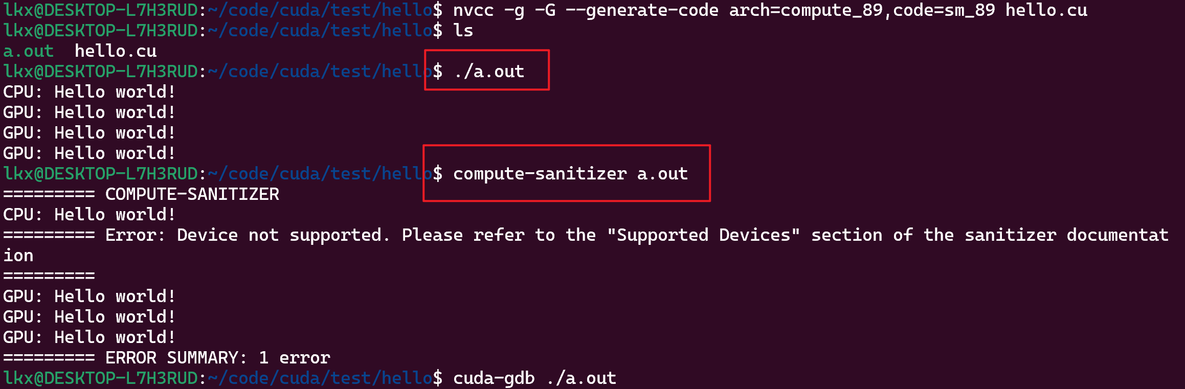Cuda-gdb report Error under WSL2 - CUDA-GDB - NVIDIA Developer Forums Cuda-gdb report Error under WSL2 - CUDA-GDB - NVIDIA Developer Forums