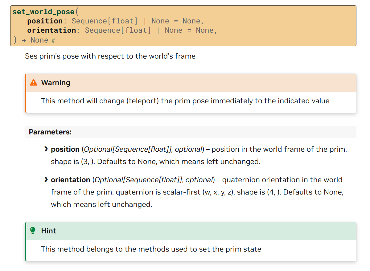 Physx Error When Calling Setworldpose With Non Normalized Orientation Isaac Sim Nvidia