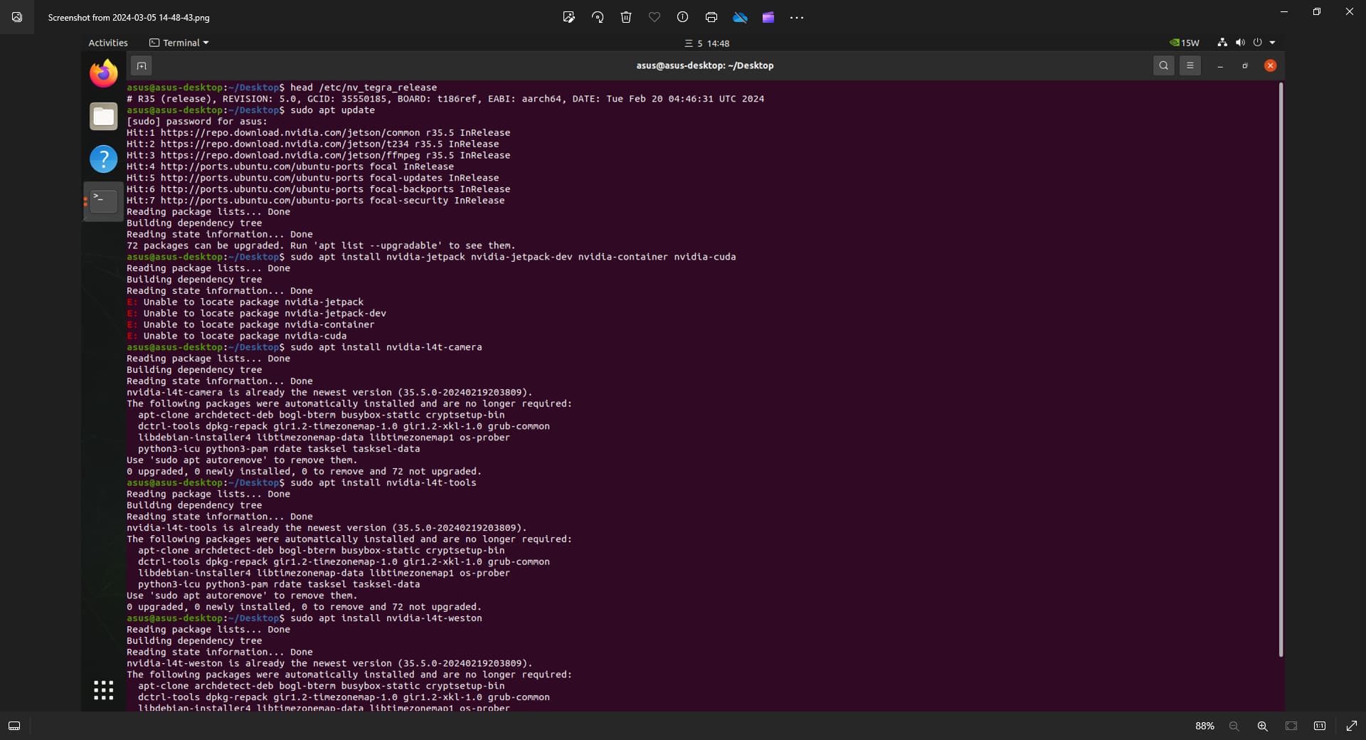 R35.5 unable to locate package nvidia-jetpack - Jetson Orin NX - NVIDIA ...
