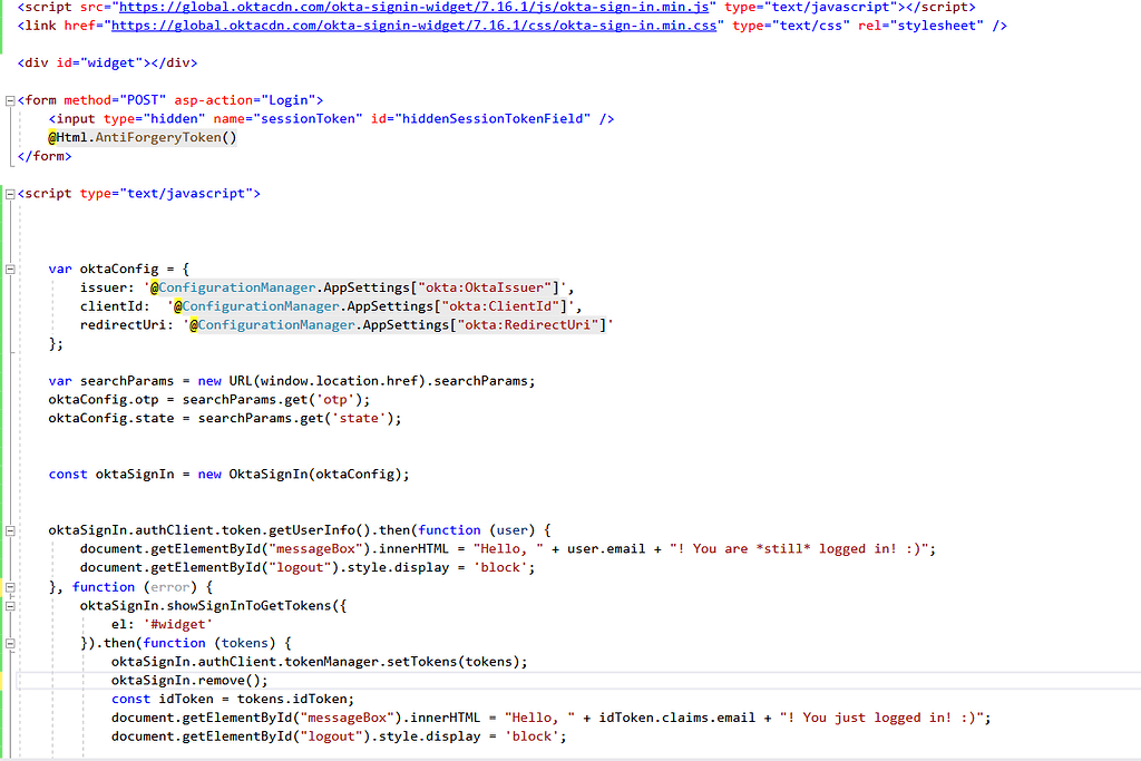 Widget 401 Token Error Oauth Oidc Okta Developer Community