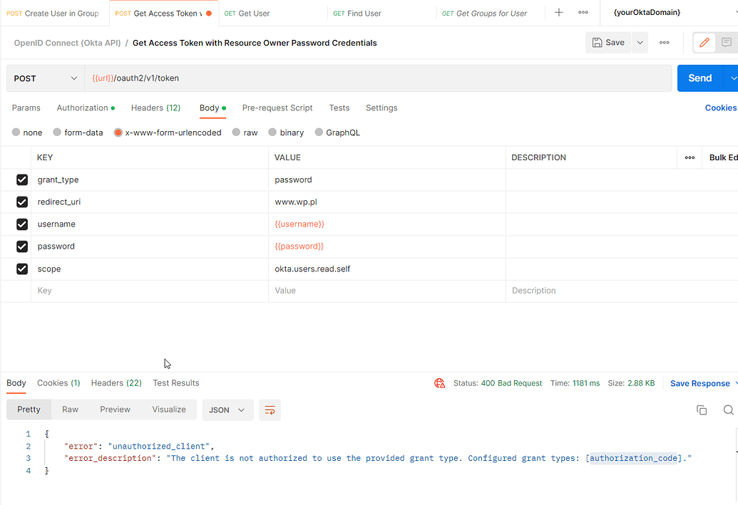 Endpoint To Get Token {{url}} Oauth2 V1 Token Api Okta Developer Community