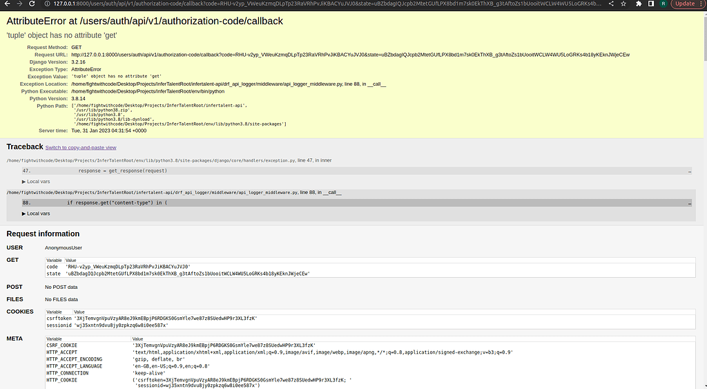 AttributeError at authorization-code/callback - Questions - Okta ...