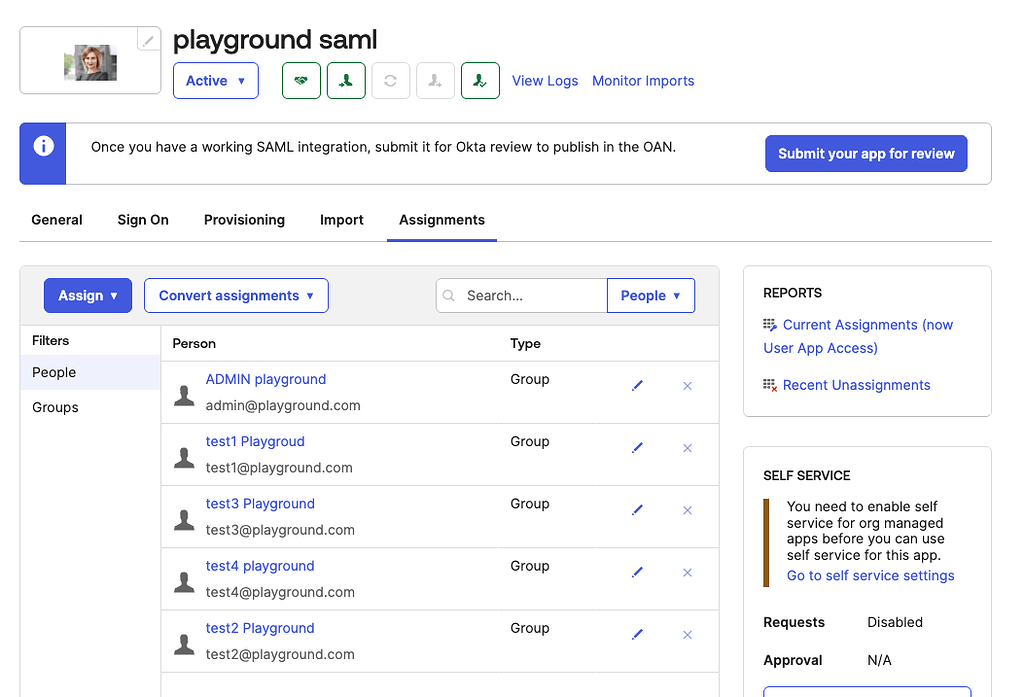 What should be the correct workflow in the octa marketplace application ...