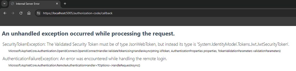Problem in authorization callback in .NET8 - OAuth/OIDC - Okta Developer Community