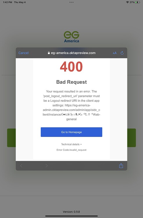 Logout Redirect not working after setting URIs in portal - OAuth/OIDC - Okta Developer Community
