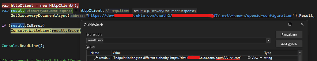 Error on document discovery - Questions - Okta Developer Community