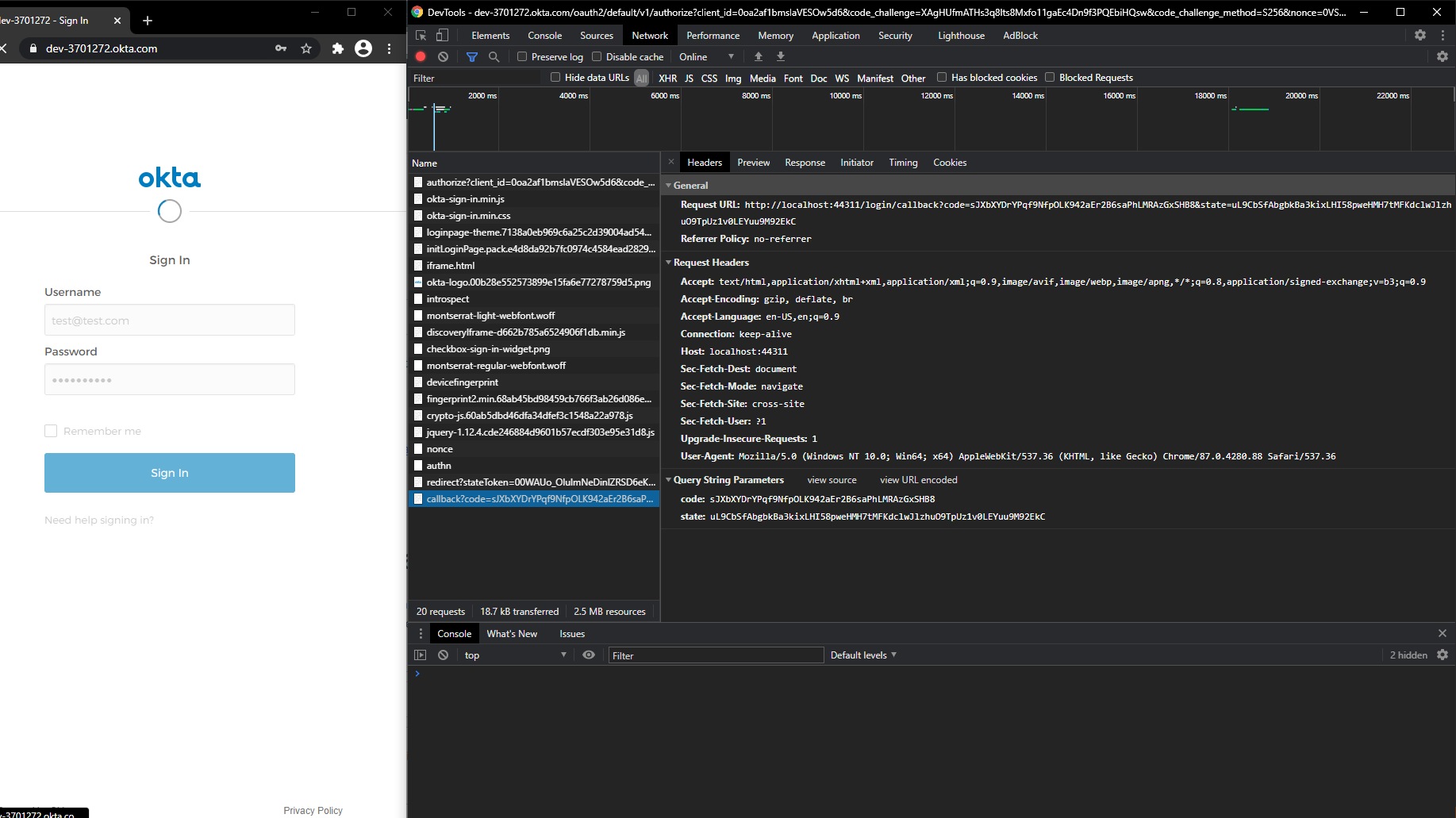 Unable To Get Passed Okta Sign In Page On My Angular Spa Questions Okta Developer Community