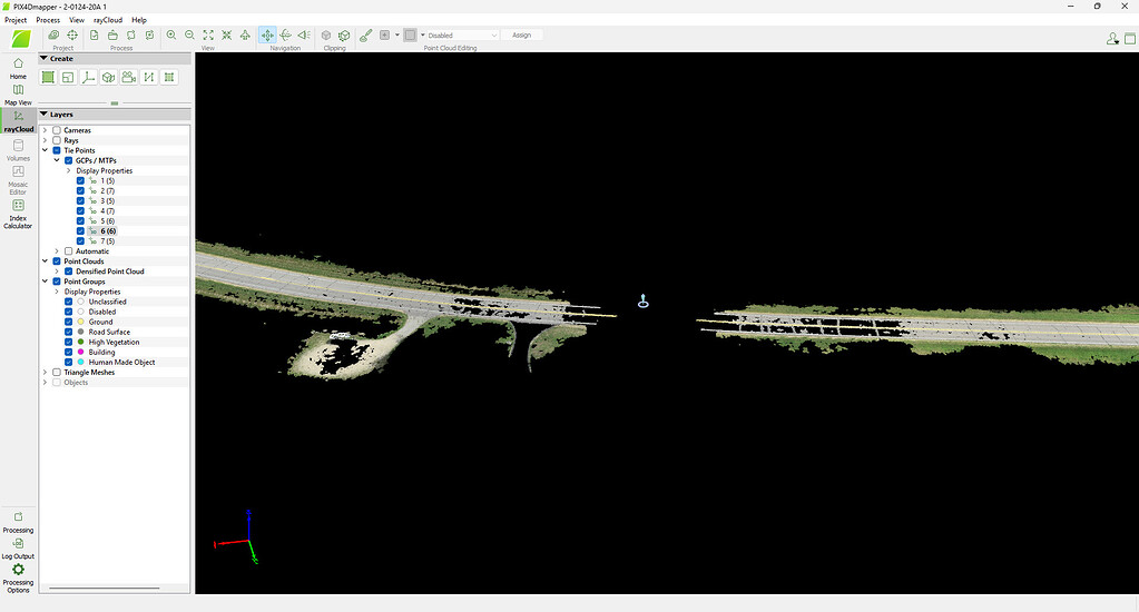 Holes in Point Cloud near Ground Control Points - PIX4Dmapper - Pix4D ...