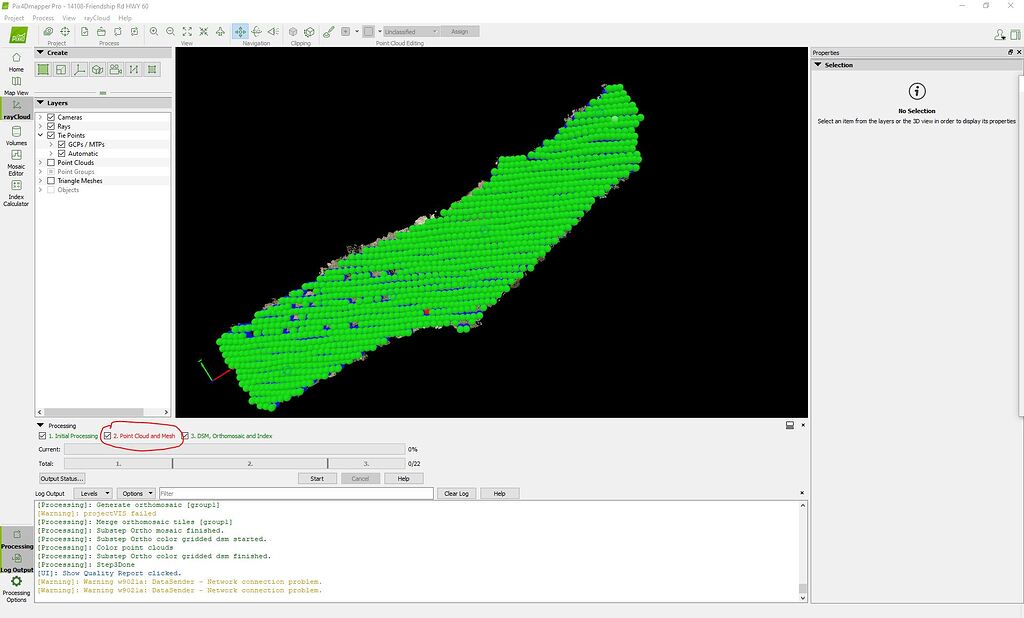 "Point Cloud and Mesh" processing error? - PIX4Dmapper - Pix4D Community