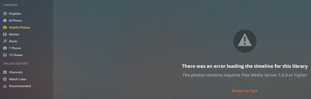 Error loading timeline for plex pictures - Plex Features - Plex Forum