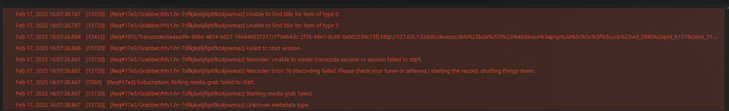 Plex Live TV and DVR error - Plex Media Server - Plex Forum