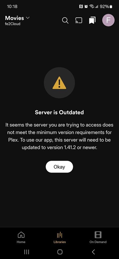 Plex for Android app not recognizing updated server - NAS & Devices - Plex Forum