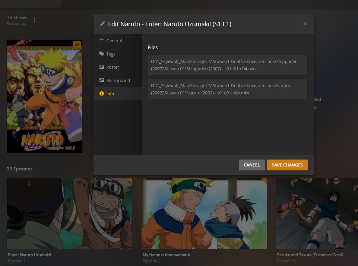 Why is Plex combining 'Naruto' and 'Naruto Shippuden' into a single tv show? - Metadata & Adding ...