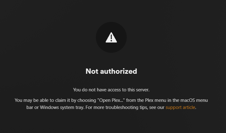 Setup Wizard - Not Authorized through Tailscale - Plex Media Server - Plex Forum